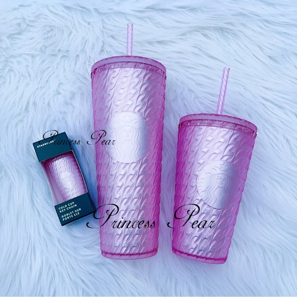 Starbucks | Dining | New Released Starbucks 224 Pink Chain Link Bundle ...